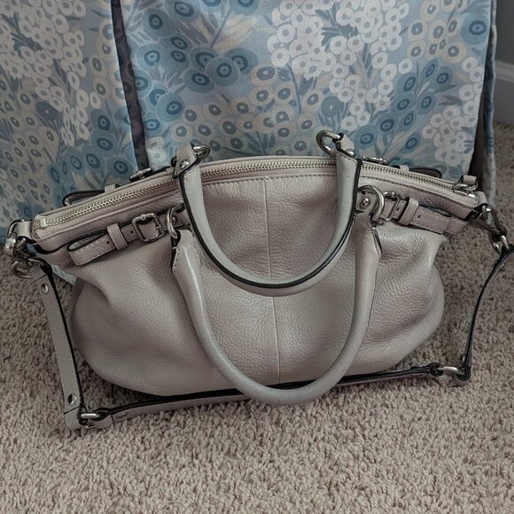 Coach | Bags | Coach Madison Ivory Leather Satchel | Poshmark
